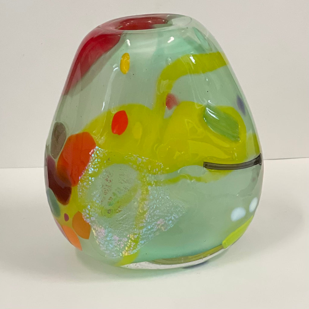 Cinderella Glass - Rainbow Vase - 5" tall | McMillan Arts Centre